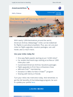 American Airlines email marketing strategy - MailCharts