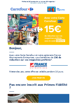 Carrefour (France) email marketing strategy - MailCharts