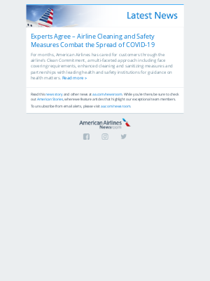 American Airlines email marketing strategy - MailCharts
