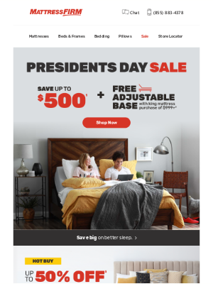 Mattress Firm email marketing strategy - MailCharts