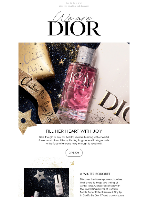 Dior email marketing strategy - MailCharts