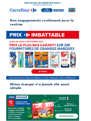 Carrefour (France) email marketing strategy - MailCharts